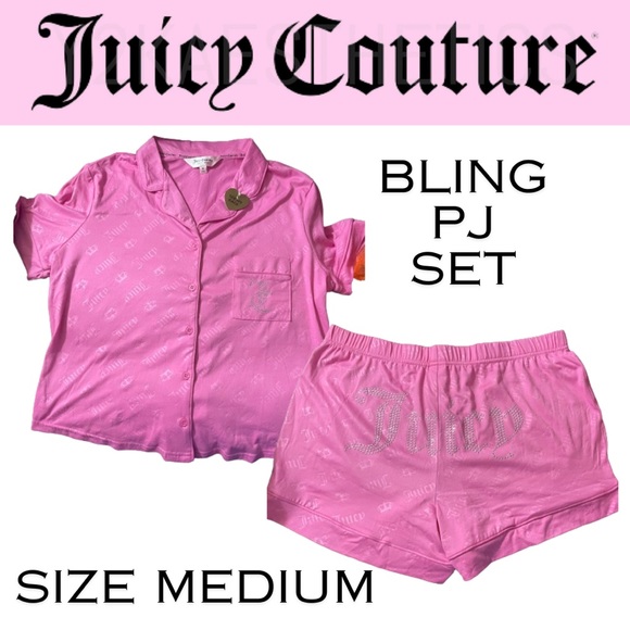 Juicy Couture | Intimates & Sleepwear | New Juicy Couture Pink Jc Crown ...